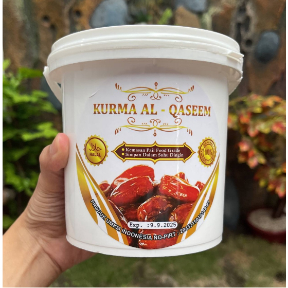 Jual KURMA AL QASEEM PREMIUM ASLI KEMASAN EMBER / KURMA AL QASEEM HALAL ...