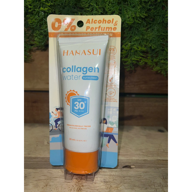 Jual HANASUI COLLAGEN WATER SUNSCREEN SPF30 PA+++ 30ml | Shopee Indonesia