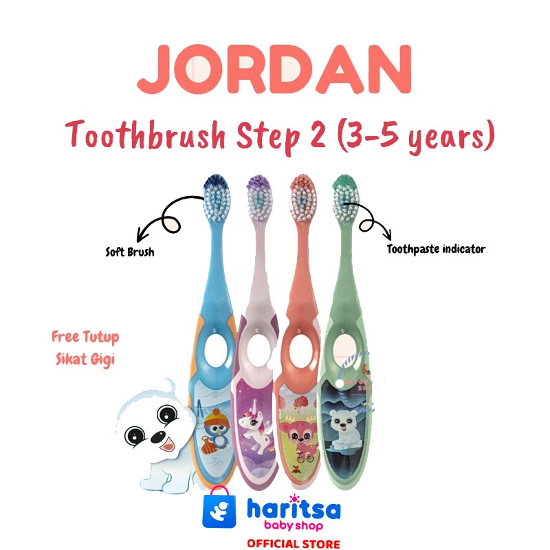 Jual Jordan Sikat Gigi Anak Step 2 (3-5 tahun) Jordan Kids Toothbrush ...