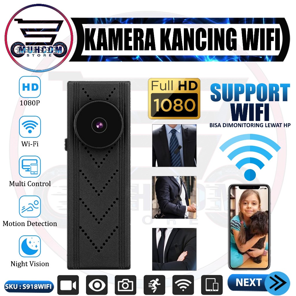 Jual Wifi Kamera Pengintai Mini Kancing Pakaian Baju Button IP Camera ...