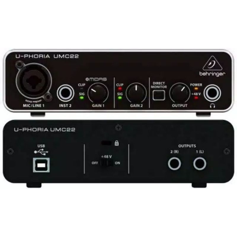 Jual Behringer UMC22 Soundcard Audio Interface UMC 22 | Shopee Indonesia
