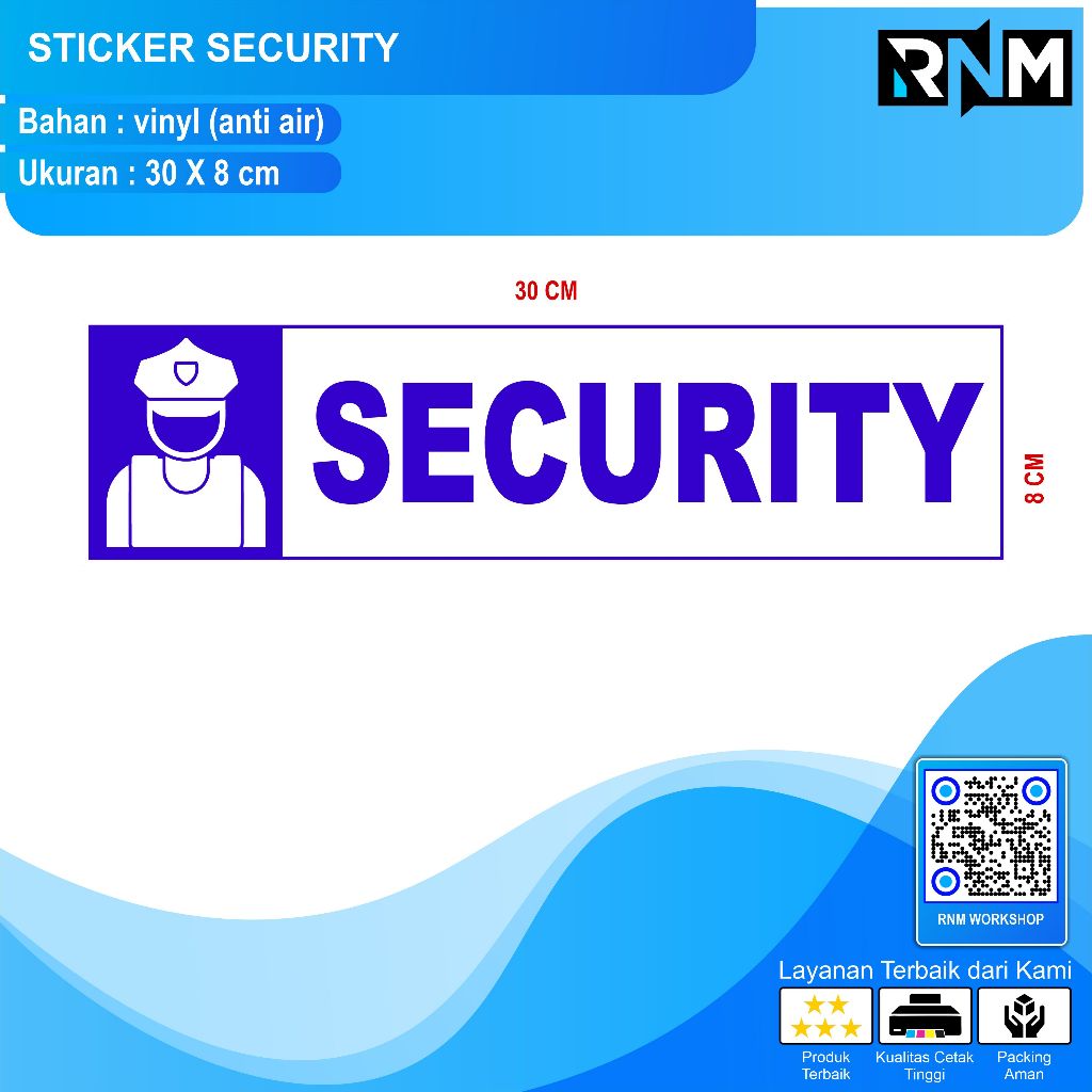 Jual STICKER SECURITY 30 X 8 | Shopee Indonesia