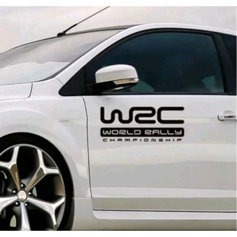 Jual STICKER MOBIL CUTTING WRC PINTU UKURAN 40CM | Shopee Indonesia