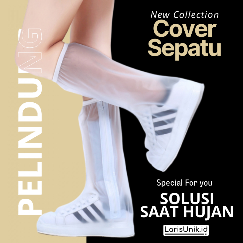Jual Pelindung Sepatu Anti slip Selip Saat Air Hujan Transparan PVC ...