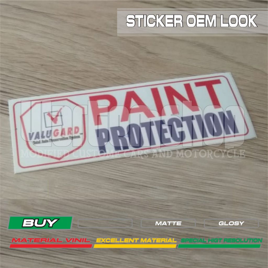 Jual Stiker Valugard Paint Protection ( Warning Sign ) | Shopee Indonesia