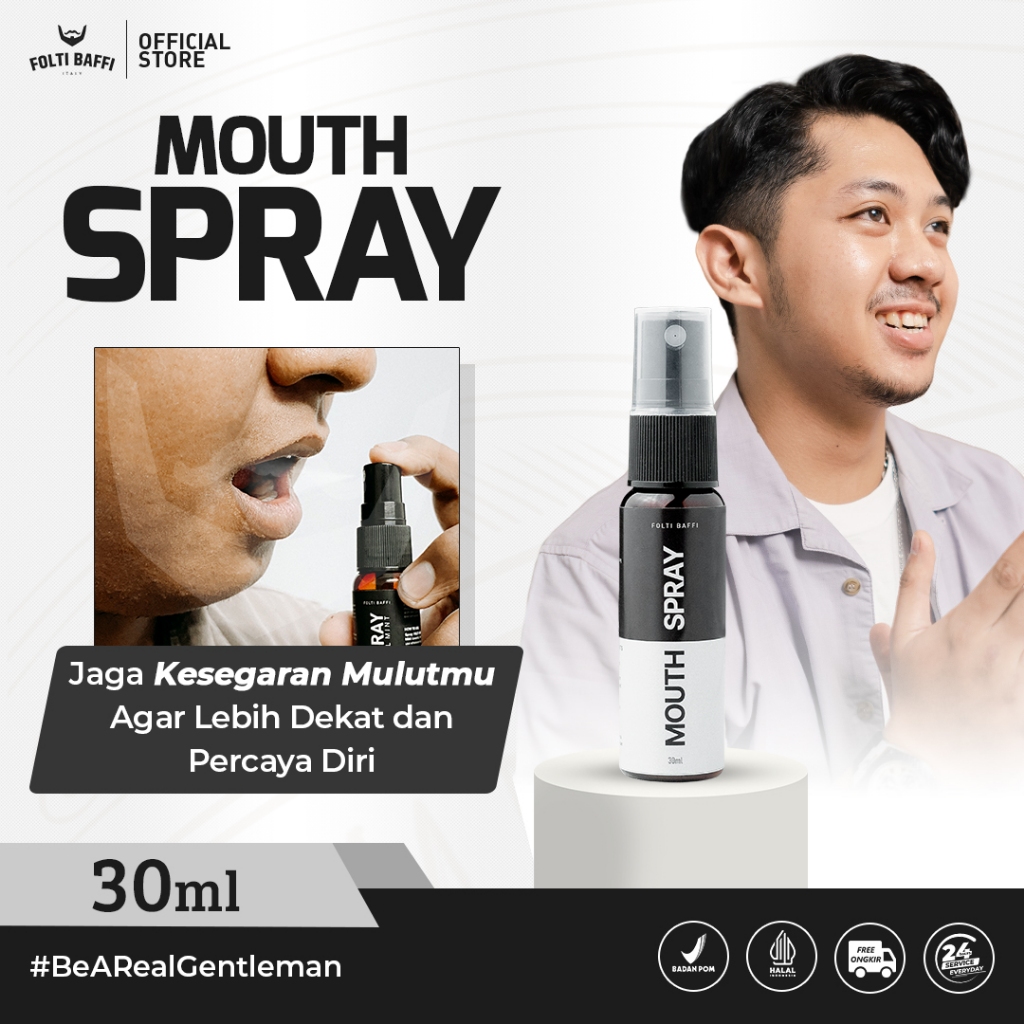 Jual Mouth Spray Cool Mint Penyegar dan Pengharum Mulut 30 ml Folti ...
