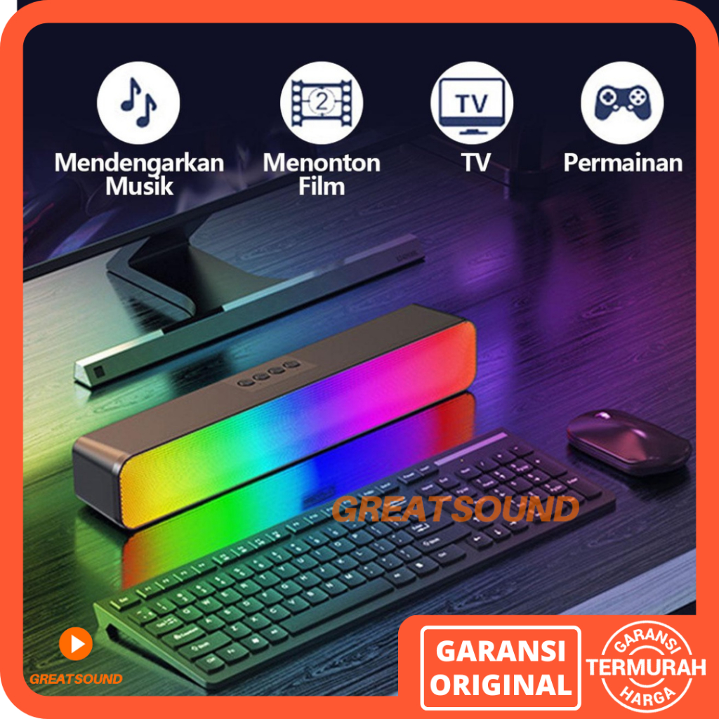 Jual Soundbar RGB Speaker Soundbar Bluetooth RGB Speaker Bluetooth Bass ...