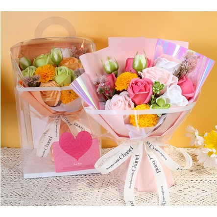 Jual Artificial Flower Bouquet Buket Bunga Sabun dalam Box, Buket Korea ...