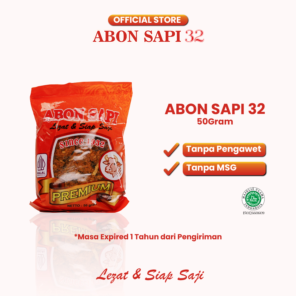 Jual Abon SAPI 32 50GR Asli Premium Lezat dan siap saji Tanpa Pengawet ...