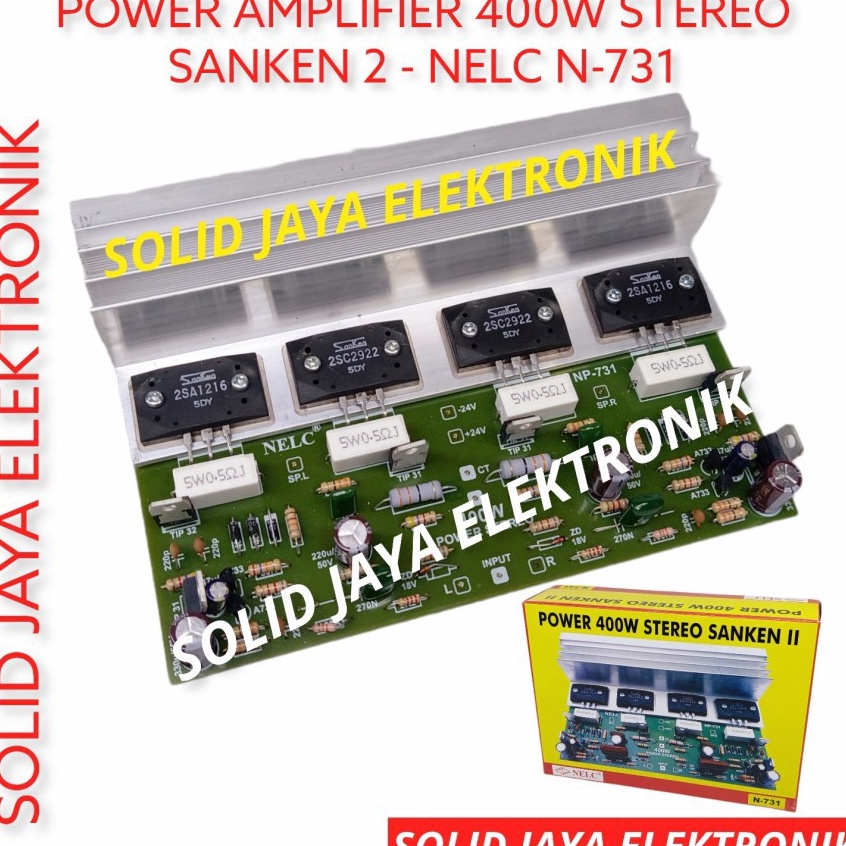 Jual qC KIT POWER AMPLIFIER STEREO 4W SANKEN 2SA1216 2SC2922 2 POWER ...