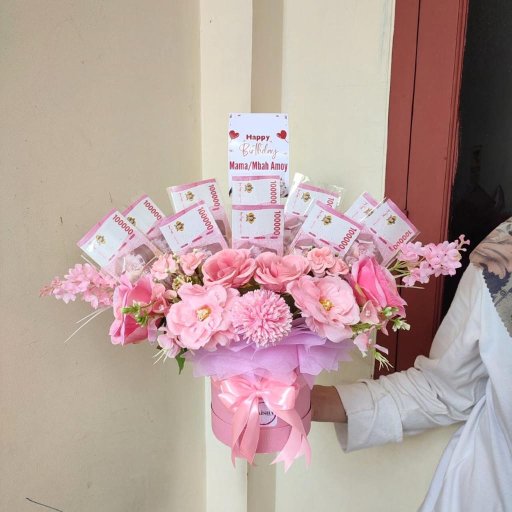 Jual Bloom Box Buket Uang Kosongan Buket Uang isi sendiri Buket Uang Bloom Box Uang | Shopee ...