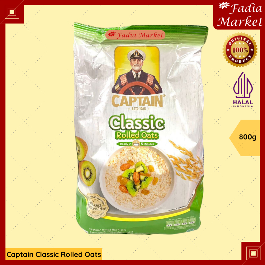 Jual Havermout Captain Oatmeal Malaysia Quick Cook Masak Instant Air ...