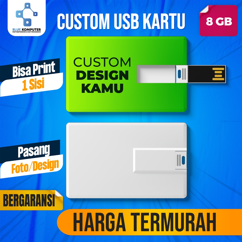 Jual Flashdisk Kartu 8 GB Custom - Flashdisk ID Card - USB Custom 1 ...
