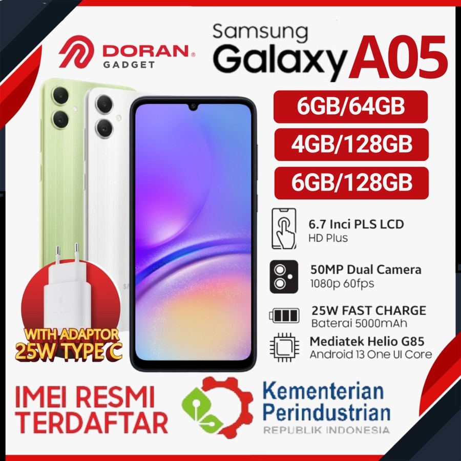 Jual Samsung Galaxy A05 4/64GB | 4/128GB | 6/128GB - Garansi SEIN | Shopee Indonesia