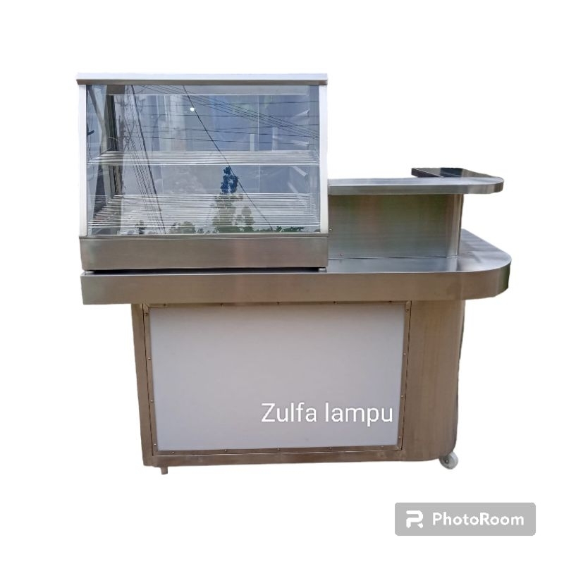 Jual meja etalase neon box stainless 150cm | Shopee Indonesia