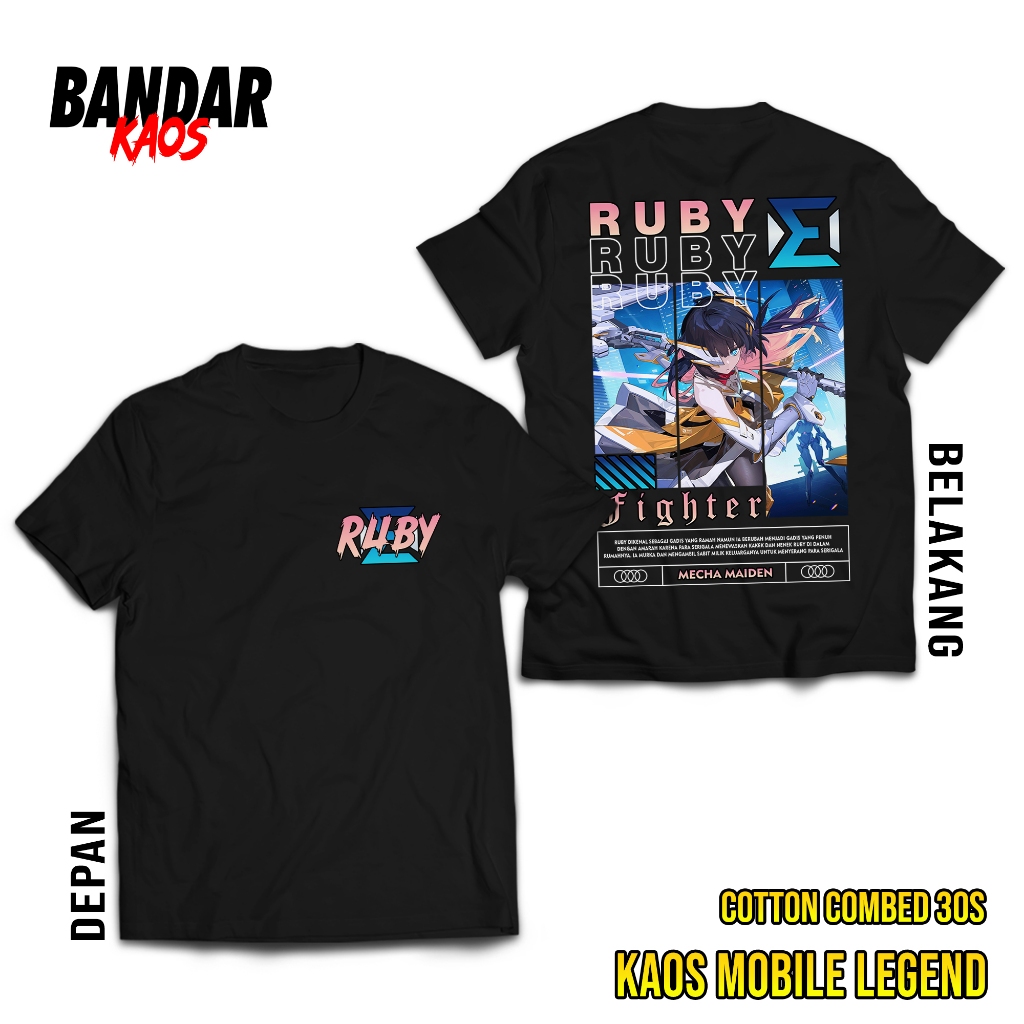 Jual BANDAR KAOS MOBILE LEGEND RUBY ASPIRANT MECHA MAIDEN - KAOS RUBY ...