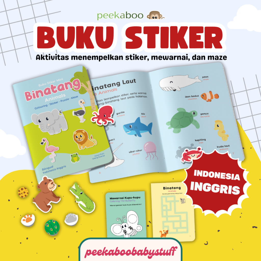 Jual BUKU AKTIVITAS ANAK STIKER ANEKA TEMA || STICKER BOOK AKTIVAS ANAK ...
