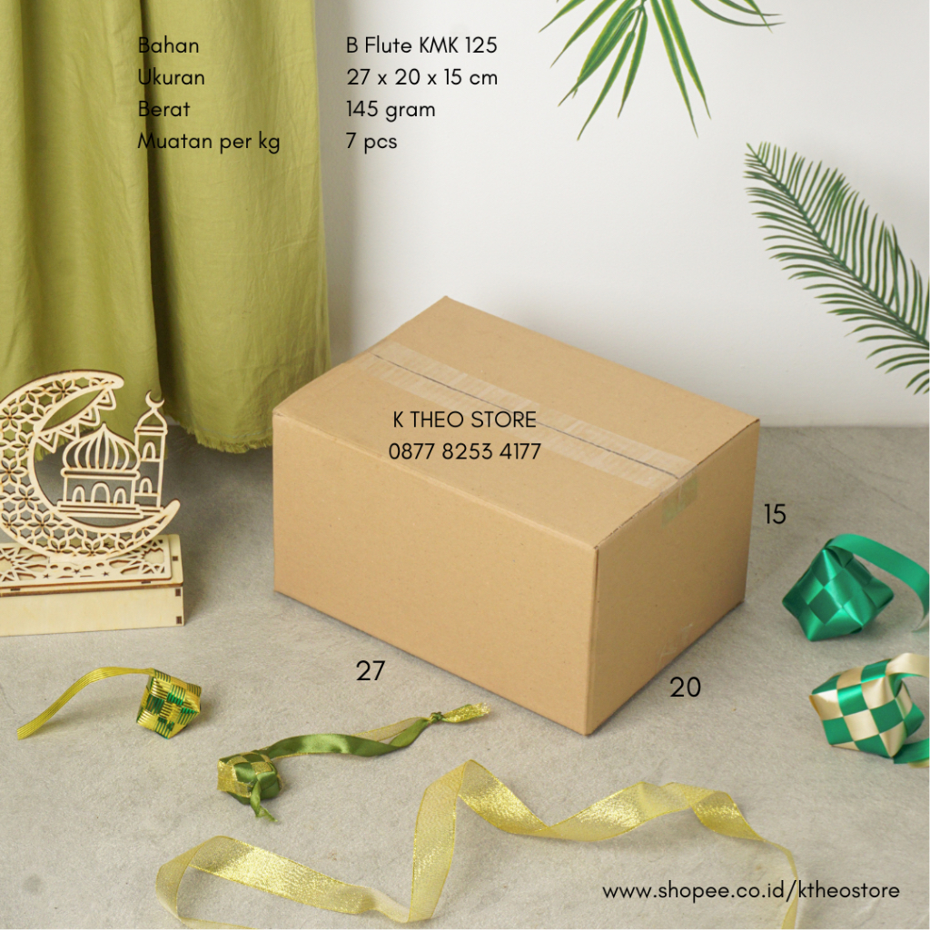 Jual Dus 27x20x15 cm/ 27 x 20 x 15 cm/ Kardus Kotak Box Packing ...