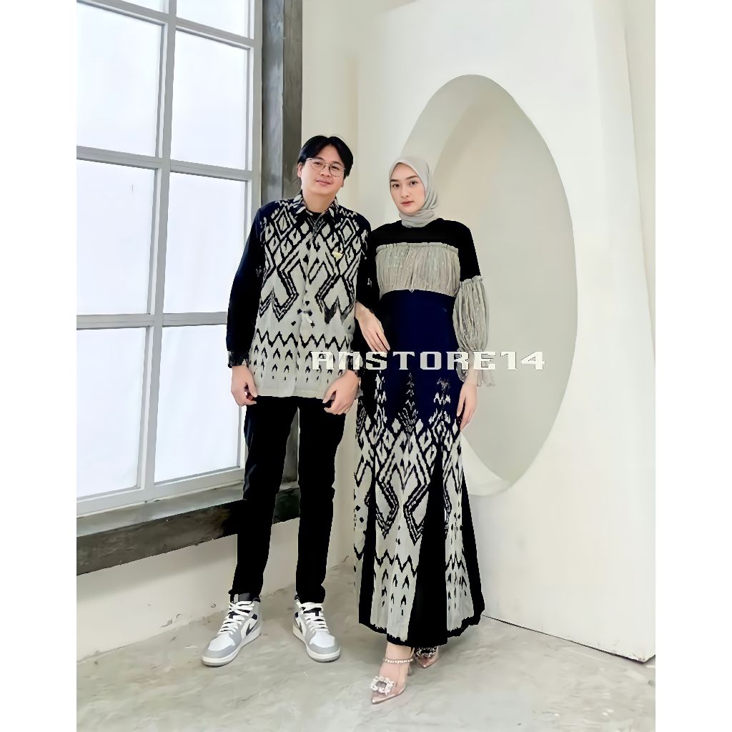 Jual Gamis Couple Tenun Kondangan Rahayu Black Dress Terbaru ANSTORE14 ...