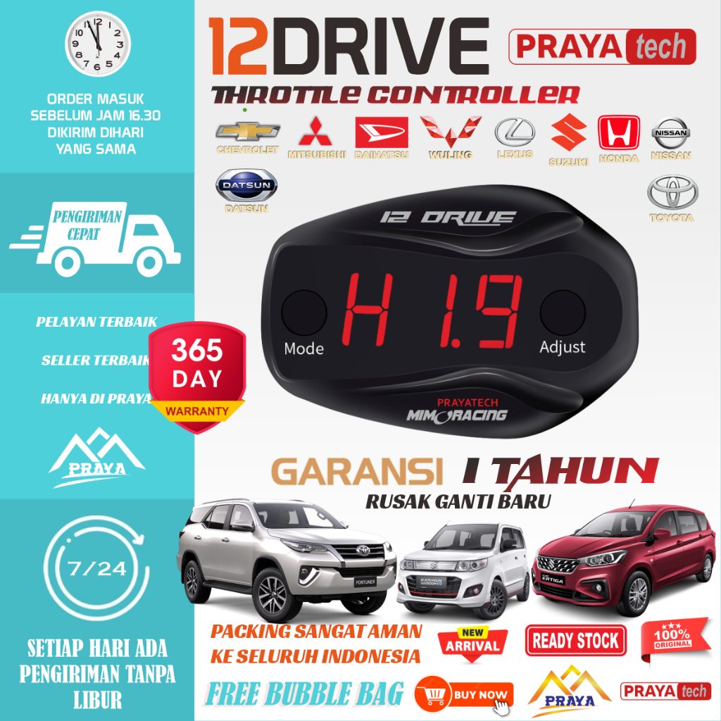 Jual 12 drive Piggyback Remap Ecu Brio AVANZA CALYA AYLA SIGRA AGYA CRZ BRV MOBILIO XENIA RUSH ...