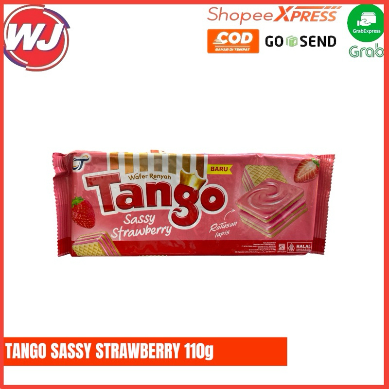 Jual TANGO WAFER SASSY STRAWBERRY 110g | Shopee Indonesia