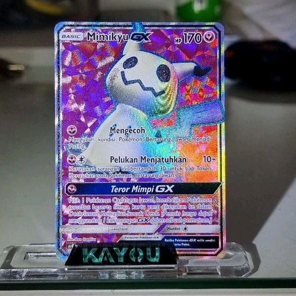 Jual Kartu Pokemon TCG Indonesia Original Mimikyu GX SR 190/178 | Shopee Indonesia