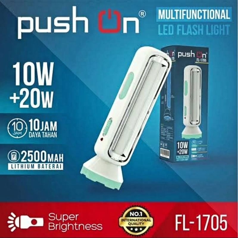 Jual Senter Multifungsi LED 10W Flashlight Emergency Led 20W Recharger ...