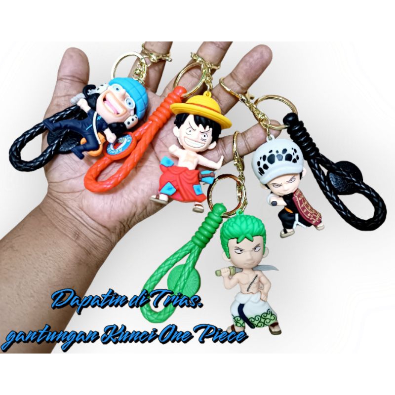 Jual Gantungan kunci one piece premium/gantungan kunci luffi zoro usop ...
