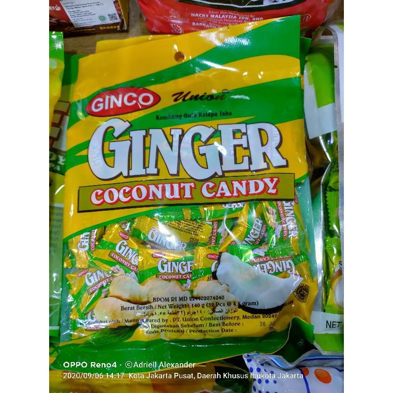 Jual Ginger Permen Rasa Jahe Kelapa Coconut Candy | Shopee Indonesia