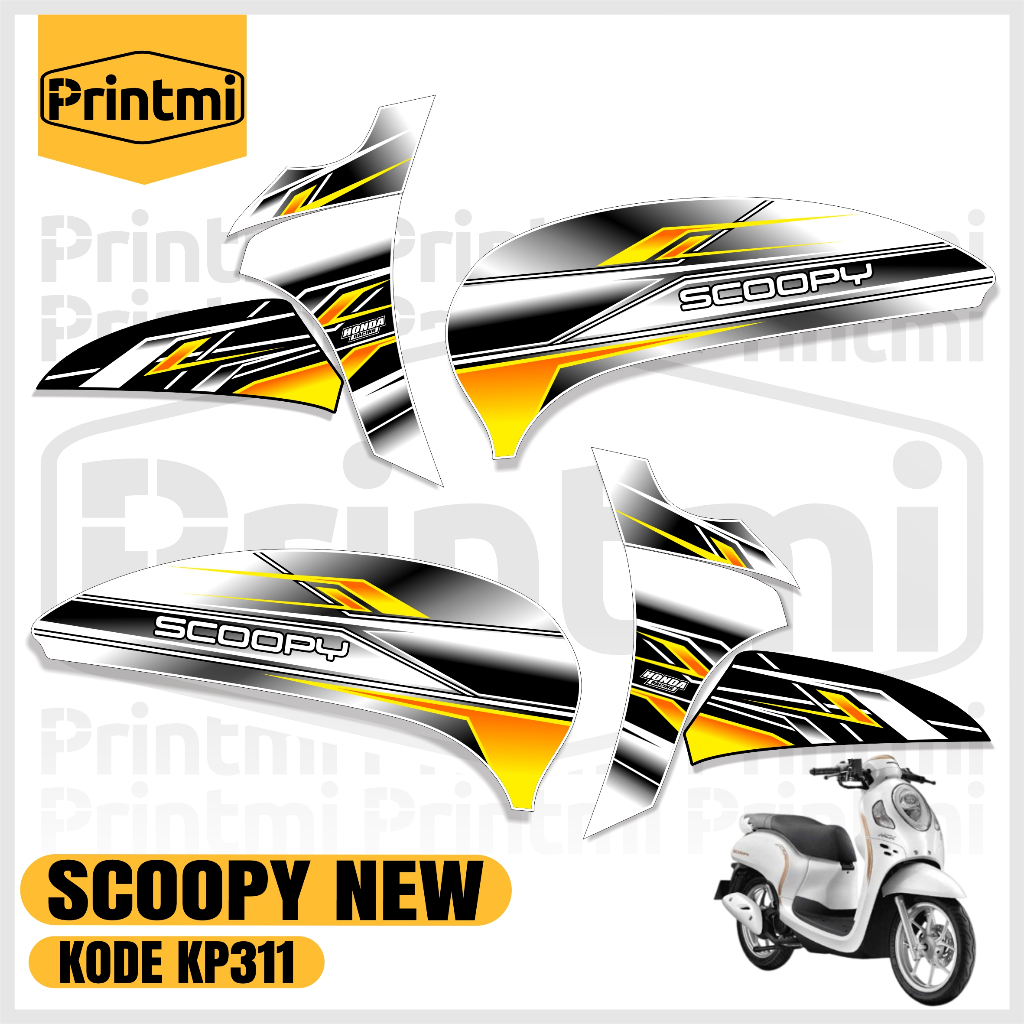Jual Striping Stiker Motor Scoopy New 2021 2022 2023 2024 Prestige Sporty Variasi List Simple ...