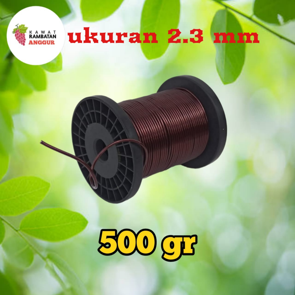 Jual Kawat Rambatan anggur 2.3 mm ukuran 500 gram coklat glossy ...