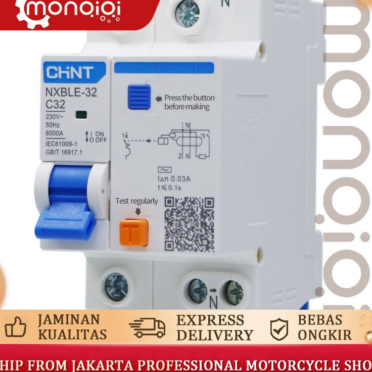 Jual Qu Moqiqi RCBO ELCB MCB NXBLE32 NXBLE63 1PN 6kA 6A32A Earth ...