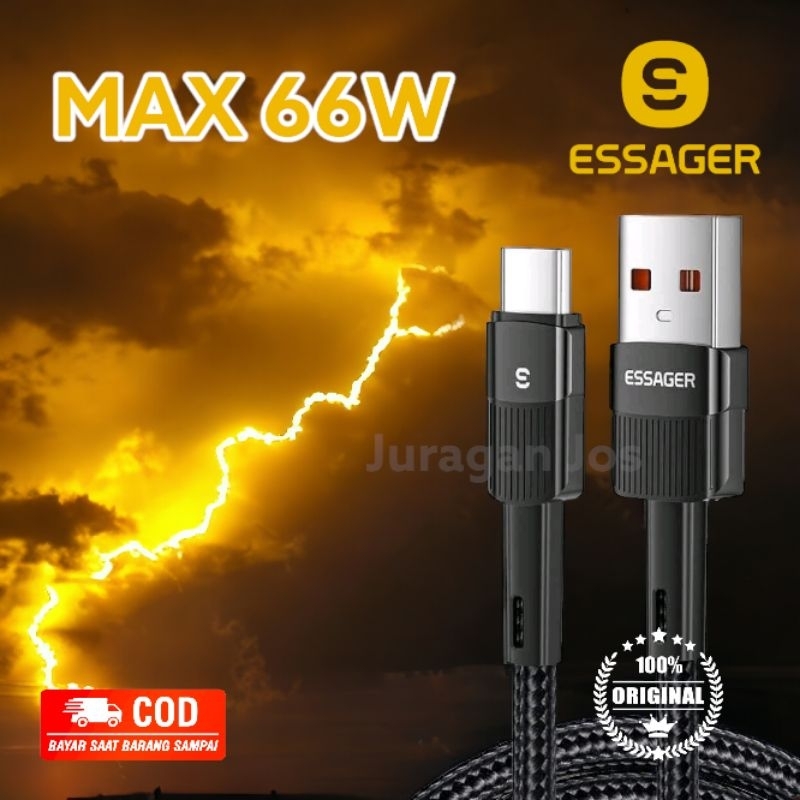 Jual Essager Kabel Charger USB Type C Fast Charging 1M 66W 6A | Shopee ...