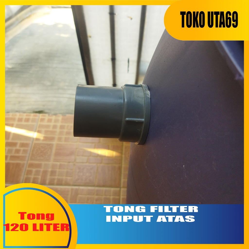 Jual Tong filter kolam ikan koi ukuran 120 Liter input 1/2 inch, 1 ...