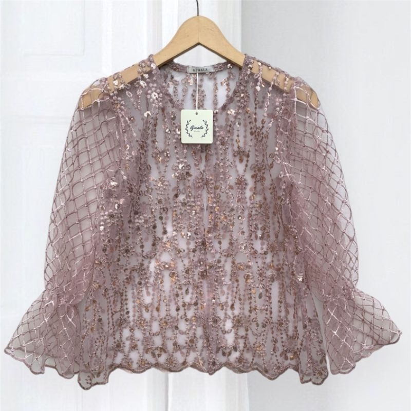 Jual Outer brokat lux ruffle / long outer brukat / baju kondangan ...