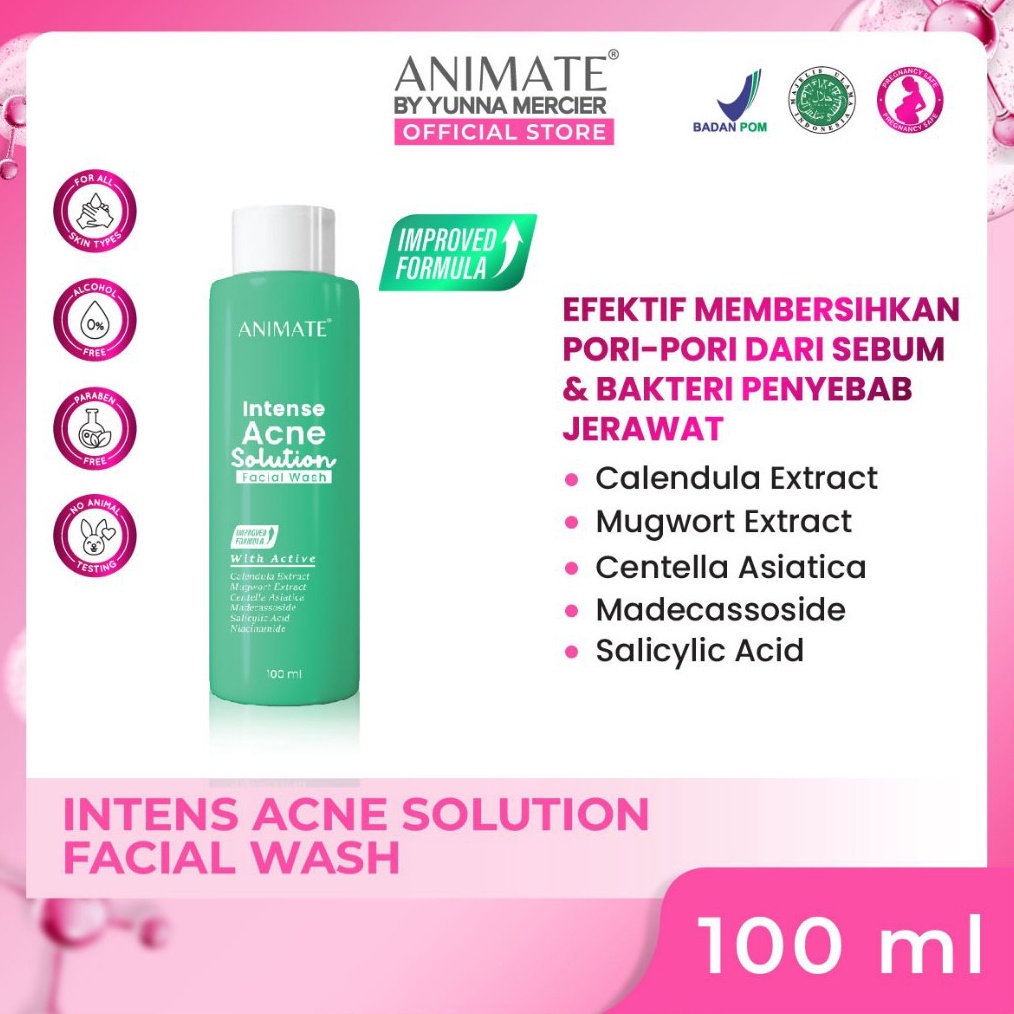 Jual Stock Banyak Animate Intense Acne Solution Facial Wash 1ml ...