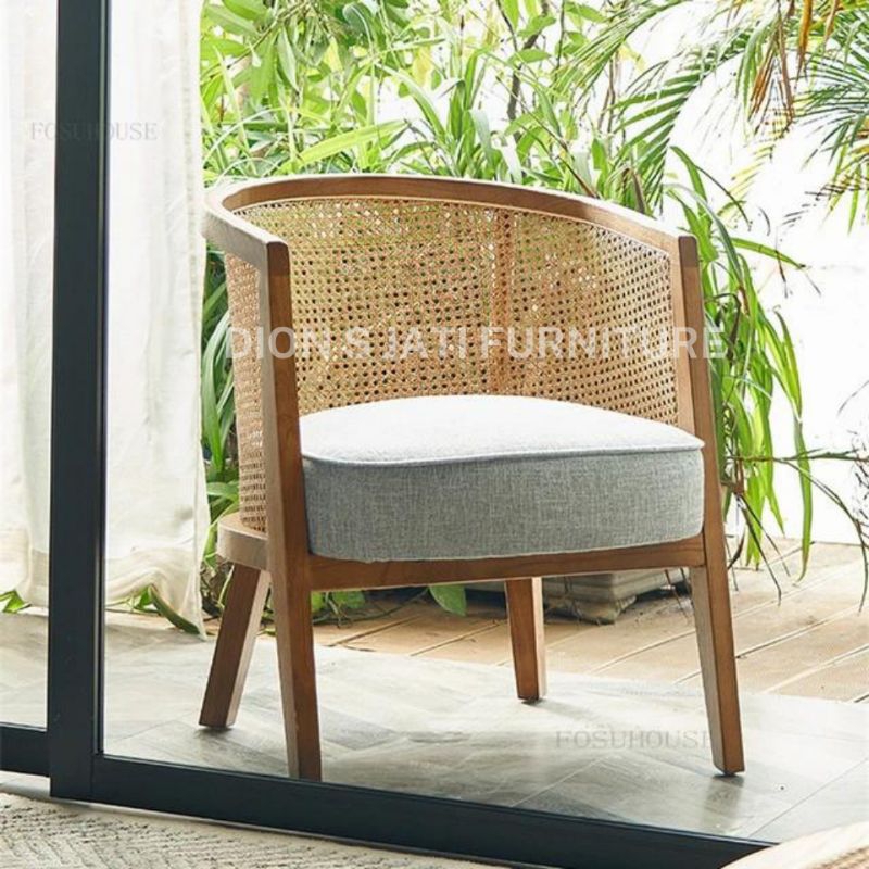 Jual kursi bangku kayu jati rotan minimalis ruang tamu | Shopee Indonesia