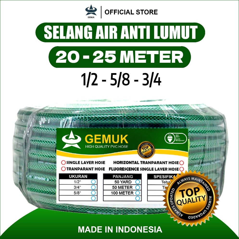 Jual FREE ONGKIR GEMUK Selang Air 1 Roll 2 dan 25 meter Selang Air ...