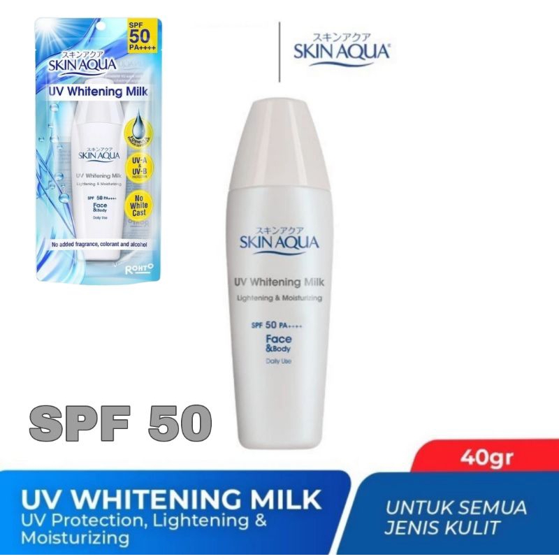 Jual Skin Aqua UV Whitening Milk SPF 50 Pa++++ | Shopee Indonesia