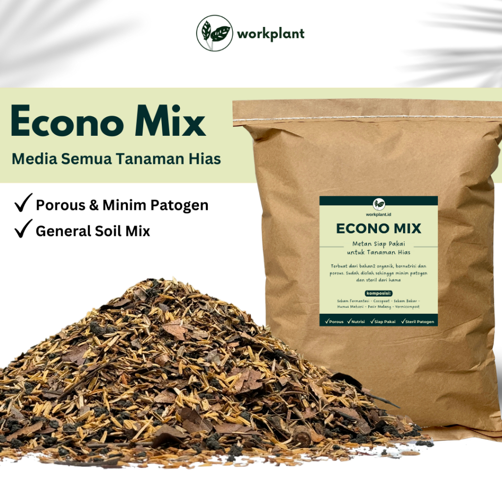 Jual Workplant - Econo Mix 10L Media Tanam Fermentasi Siap Pakai Untuk Segala Jenis Tanaman Hias ...