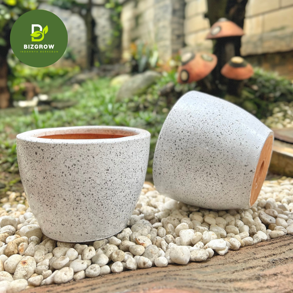 Jual Pot Tanaman Gerabah Diameter 15cm | Vas Bunga Motif Marble D15 ...