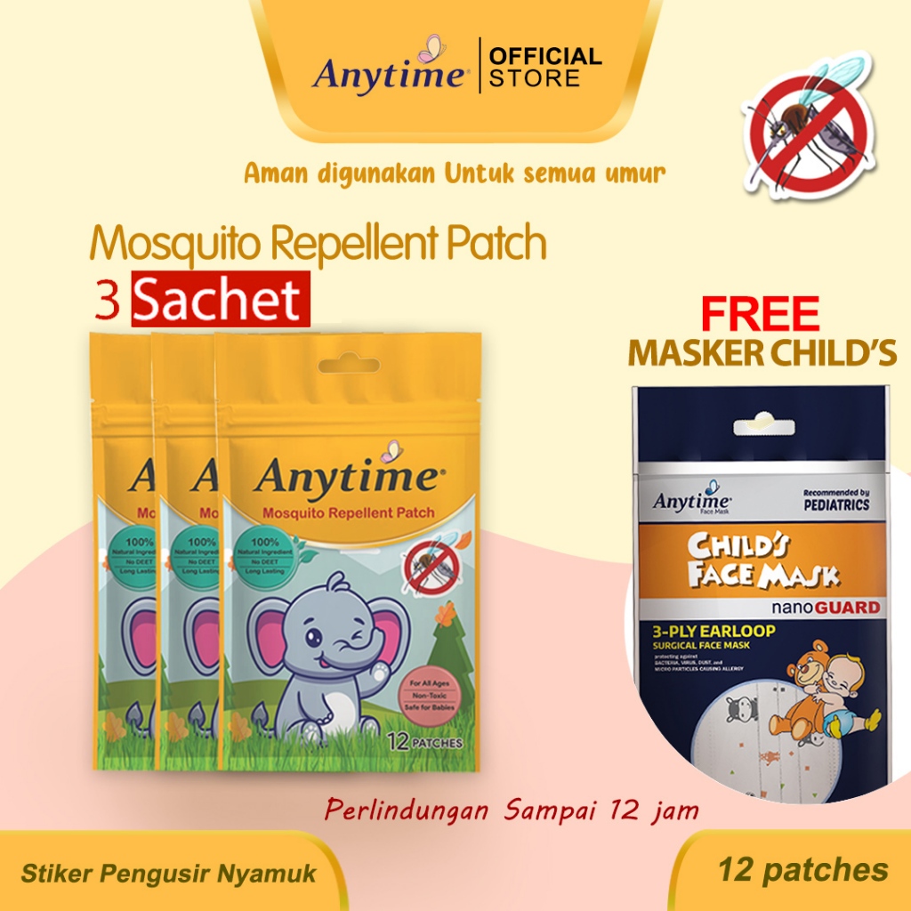 Jual PAKET HEMAT 3 Sachet Anytime Mosquito Patch / Stiker Pengusir ...