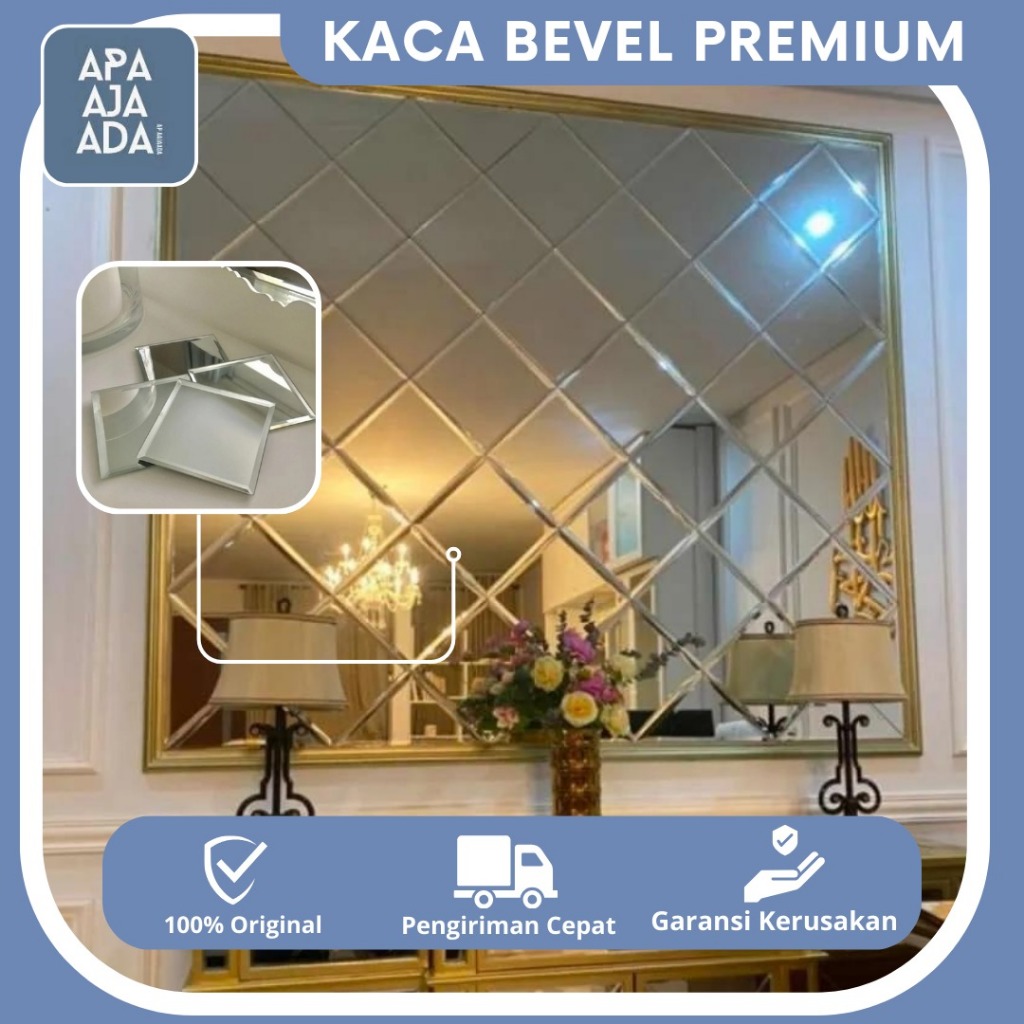 Jual KACA CERMIN BEVEL 20cm x 20cm, 15cm x 15cm Tebal 5mm | Shopee ...
