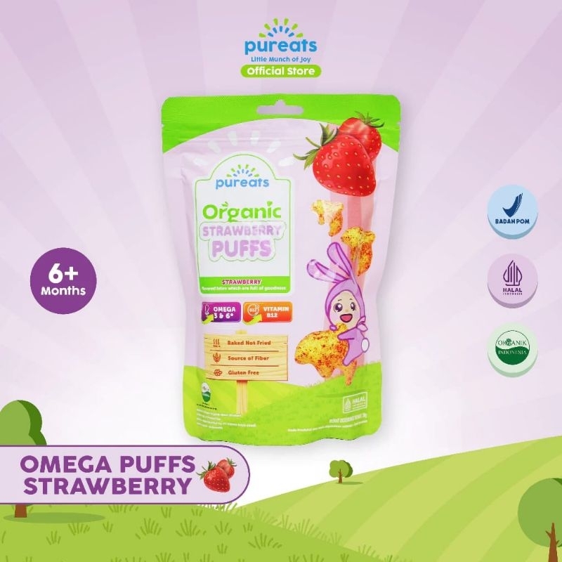 Jual PUREATS ORGANIC PUFFS STRAWBERRY | Shopee Indonesia
