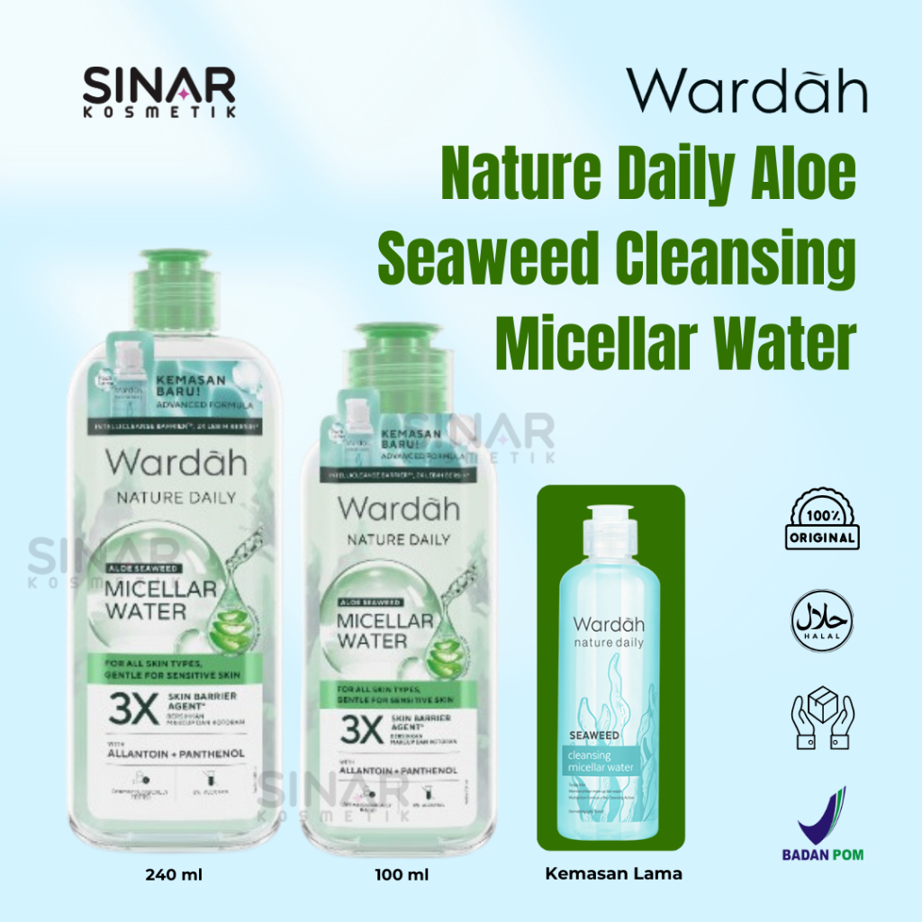 Jual Wardah Nature Daily Calm & Shoote Micellar Water 100ml / 240ml ... Jual Wardah Nature Daily Calm & Shoote Micellar Water 100ml / 240ml ...