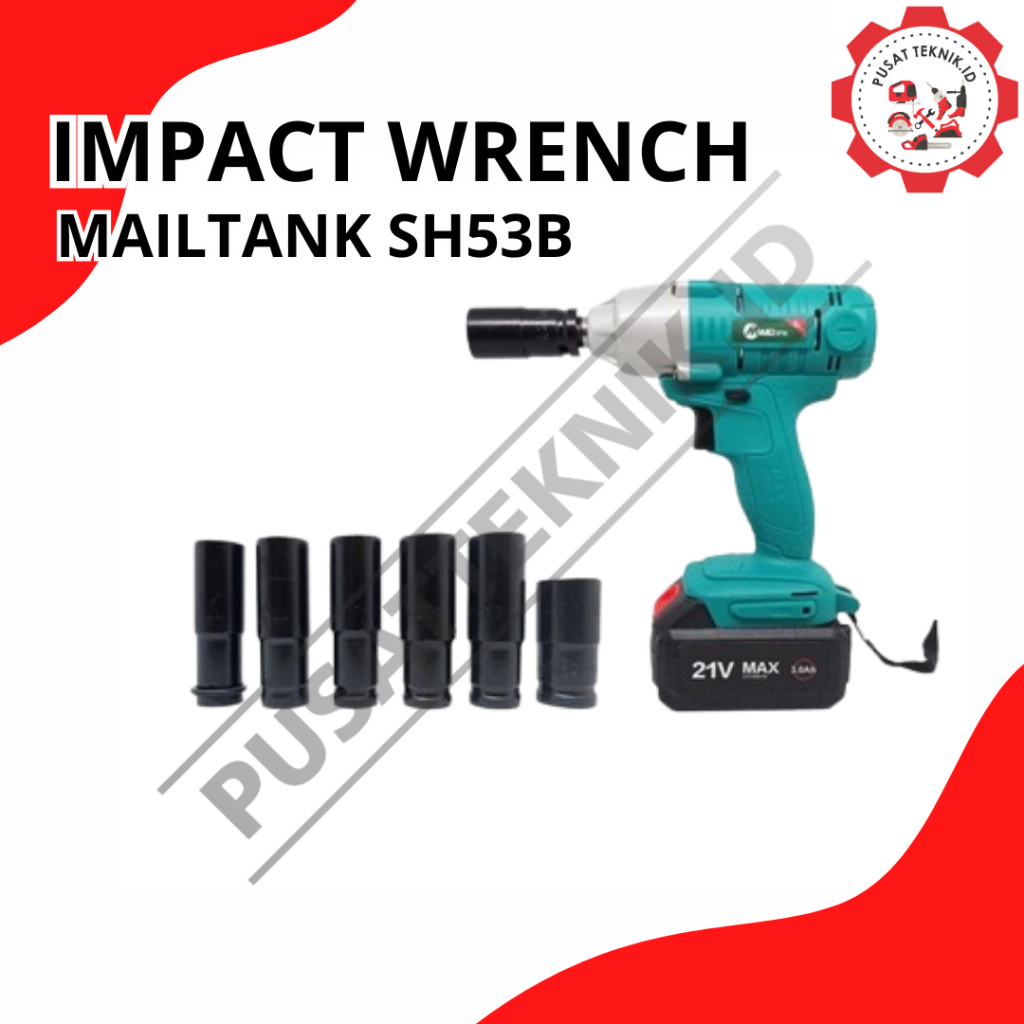 Jual MAILTANK SH53B CORDLESS IMPACT WRENCH ALAT BUKA BAUT MOTOR MOBIL ...