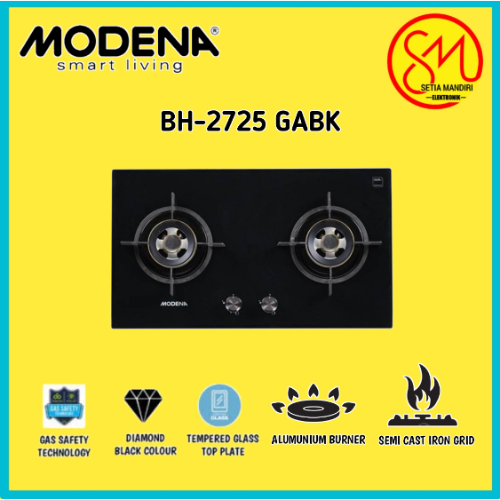 Jual [Instant]MODENA BH 2725 GABK - Kompor Tanam 2 Tungku with Gas ...
