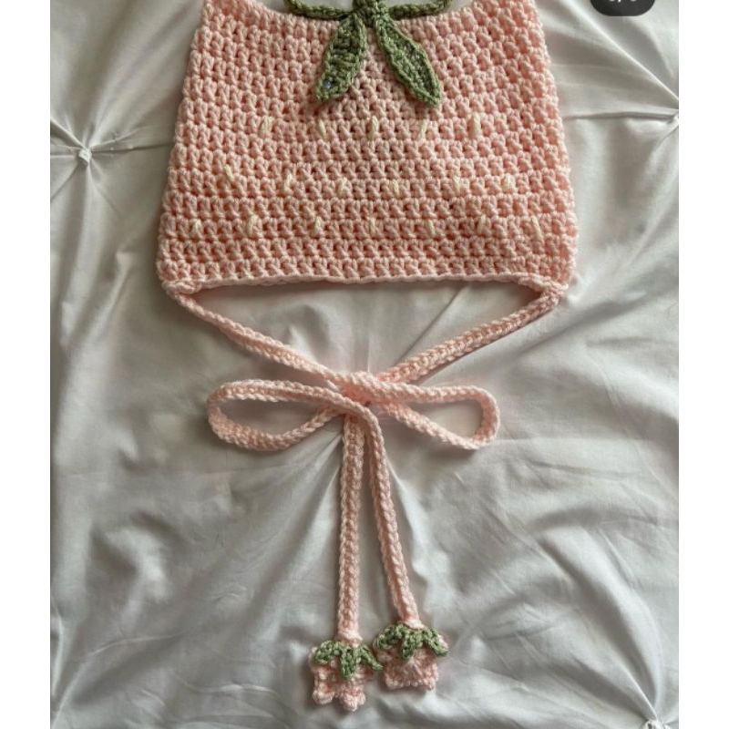 Jual HANDMADE STRAWBERRY STOBERI NEKO BEANIE CAT HAT/CAT BEANIE/TOPI ...