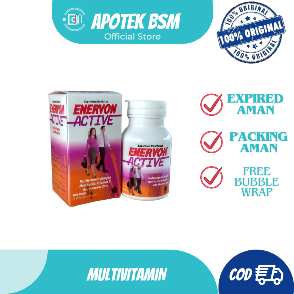 Jual Enervon Active - 30 Tablet Multivitamin Menjaga Daya Tahan Tubuh ...