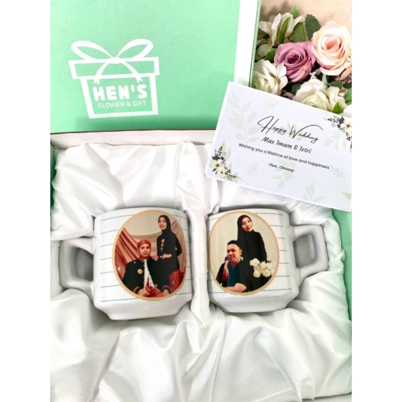 Jual Hens - Mug Couple Foto Custom Nama | Shopee Indonesia